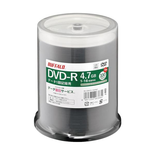 《メーカー》（株）バッファロー《品番》RO-DR47D-105PWZ《特長》●保存可能なデータの目安:4.7GB●バックアップや保存ディスクの作成に●インクジェットプリンター対応ホワイトレーベル●バッファロー製外付けドライブで動作確認済み●...