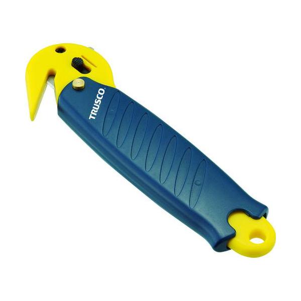 《メーカー》トラスコ中山（株）《品番》TSD-256《特長》●スライド式により開梱作業がはかどります。●携帯に便利なひもの取付穴付です。（約７ｍｍ）●ワンタッチ方式でダンボール開封に便利なミニカッターを内蔵しています。●開梱刃の交換は本体上...