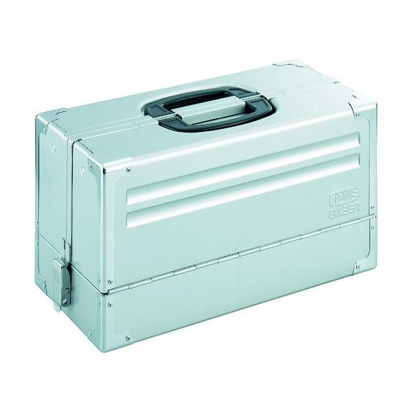 《メーカー》ＴＯＮＥ（株）《品番》BX331SV《特長》●天面フラットV形3段式両開きケースです。●ケースの角部にガード機能を追加した新型ツールケースです。●デッドスペースをなくし収納スペースを有効に活用できます。●頑丈で衝撃に強いです。《...
