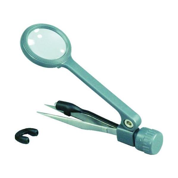 《メーカー》（株）光《品番》HE-08《特長》●アクリル製レンズなので、軽くてわれにくいです。●ピンセット付で細かい作業に最適です。●連続15時間使用可能です。《用途》●部品の組立て・検査。《仕様》●倍率(倍):5●レンズ寸法(mm):φ3...