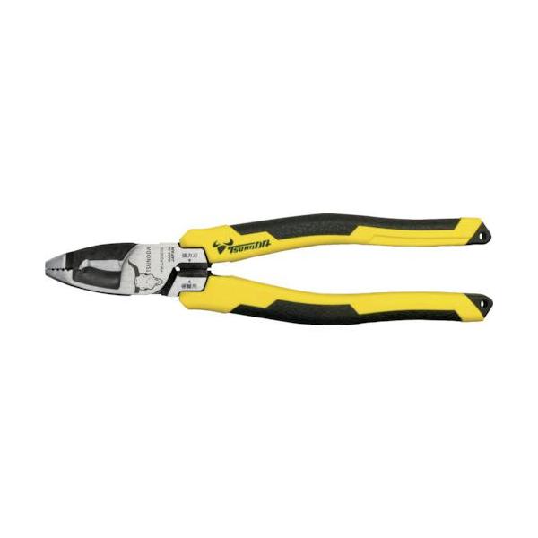 《メーカー》（株）ツノダ《品番》PW-DP200TG《特長》●ケーブルカッターとペンチ、2種類の工具が一丁に。●VVF線やIV線、キャブタイヤなどのケーブルを軽い力で切断し、仕上がりもきれいなケーブル刃です。●アンテナ支線やステンレス線など...