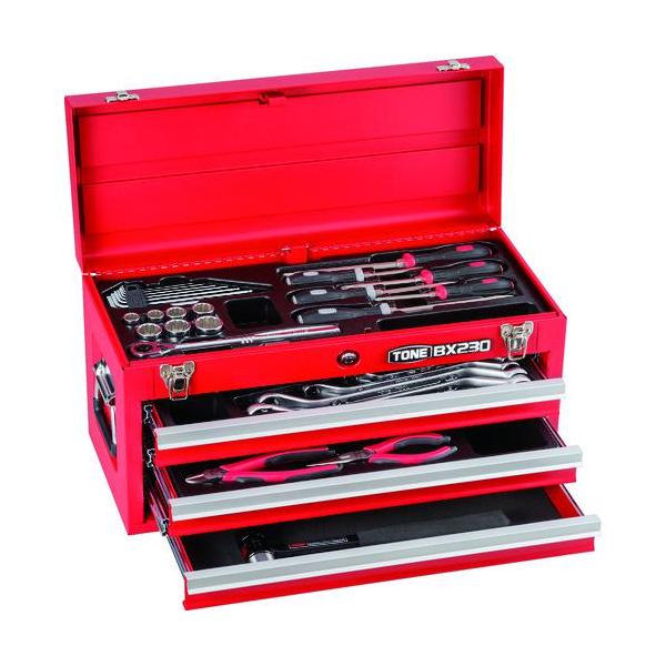 《メーカー》ＴＯＮＥ（株）《品番》TSS452《特長》●工具を厳選し、自動車の整備に適した12.7sqエントリーセットです。《用途》《仕様》●ケース色:レッド●ケース寸法(mm)間口:508●ケース寸法(mm)奥行:232●ケース寸法(mm...