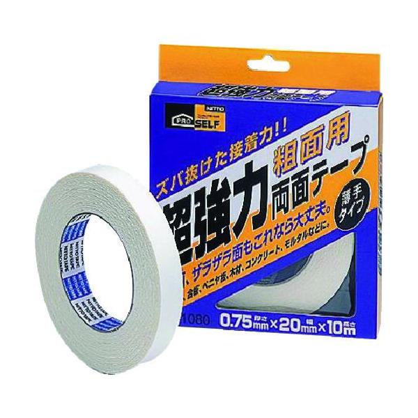 《メーカー》（株）ニトムズ《品番》J1080《特長》●低温（0℃以上）での接着性に優れています。●柔軟性に富んだ特殊ポリオレフィン系発泡体を支持体とし、その両面に耐粗面性にすぐれたアクリル系粘着剤を均等に塗布した画期的な商品です。《用途》●...