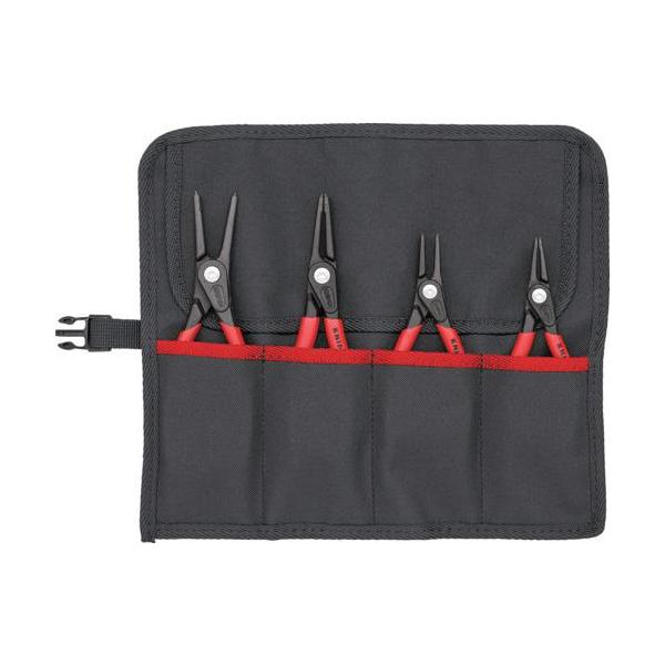 《メーカー》ＫＮＩＰＥＸ社《品番》001957《特長》●使用頻度の高い軸用・穴用精密スナップリングプライヤーの4本セットです。●ツールロールは耐久性に優れたポリエステル製です。《用途》《仕様》●リング使用範囲(mm):(穴用)Φ12-25、...