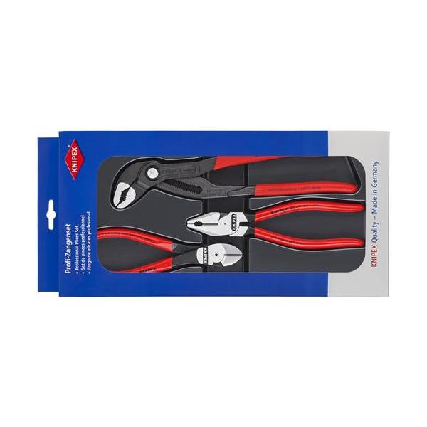 《メーカー》ＫＮＩＰＥＸ社《品番》002010《特長》●強力型ペンチ、強力型斜ニッパー、ウォーターポンププライヤー「コブラ」が各1本入ったセットです。●視覚効果の高いパッケージデザイン（フック用の幅広穴が空いています）です。《用途》《仕様》...