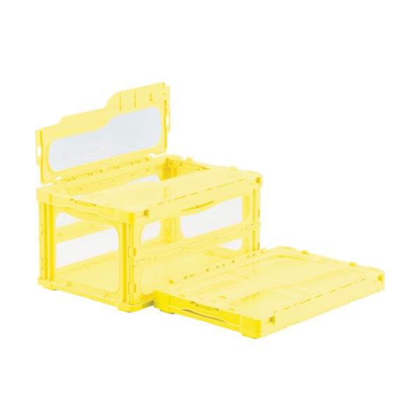 《メーカー》三甲（株）《品番》SKMLO-C-40B-YE《特長》●スライドロック付で、安心して輸送できます。●マドコンよりも最大20％軽く、折りたたんだ際に30％薄くなっています。●明るいカラーと透明度の高い窓部で、底面以外のどこからでも...