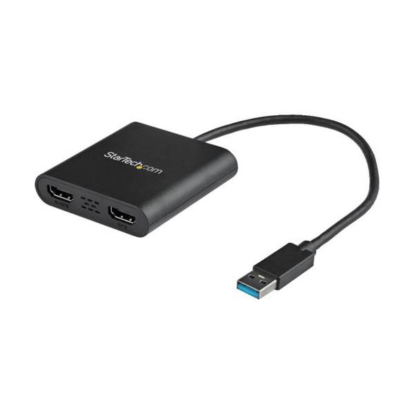 《メーカー》ＳＴＡＲＴＥＣＨ．ＣＯＭ社《品番》USB32HD2《特長》●USB Type-AポートにHDMIモニターを接続します。●ノートパソコン搭載画面を含め合計で3画面を拡張モードでサポートします。●オフィスワーク、在宅勤務、会議室HD...
