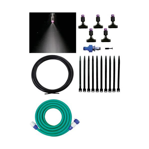 《メーカー》（株）いけうち《品番》COOLKIT-A《特長》●電源不要、水道圧力で手軽にミストをお楽しみ頂けます。《用途》●畜産農家、畜舎、大型倉庫、工場、イベント会場、仮設テントなどに。《仕様》●噴霧量(L/min):0.33(0.2MP...