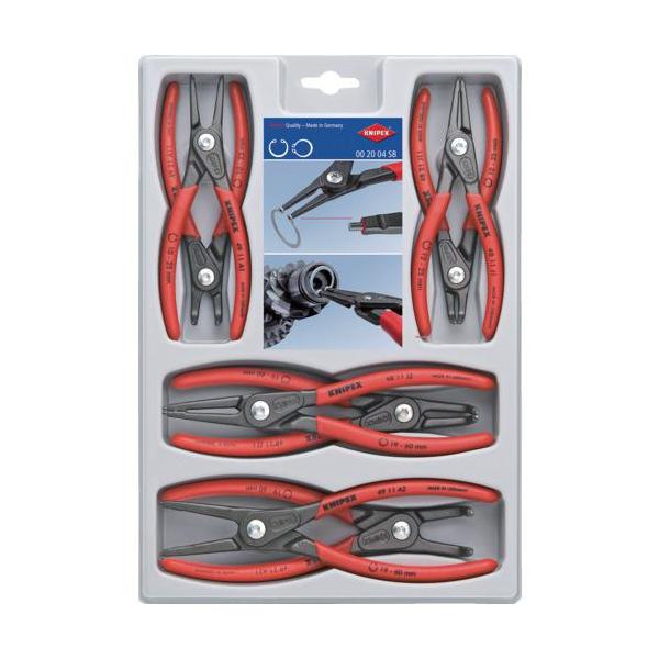 《メーカー》ＫＮＩＰＥＸ社《品番》002004SB《特長》●使用頻度の高い軸用・穴用精密スナップリングプライヤーの８本セットです。●パッケージ材質は頑丈なプラスチック製で、ツールキャビネット内のツールトレイとしてご使用いただけます。《用途》...