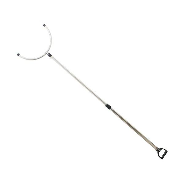 《メーカー》（株）岩崎製作所《品番》29MAMORUSU《特長》●不審者と間合いを取りながら取り押さえることができます。●最大に伸ばしたときにロックして使用します。●握り手付きでより強く押さえることができます。●U字部分と柄が分離できるので...