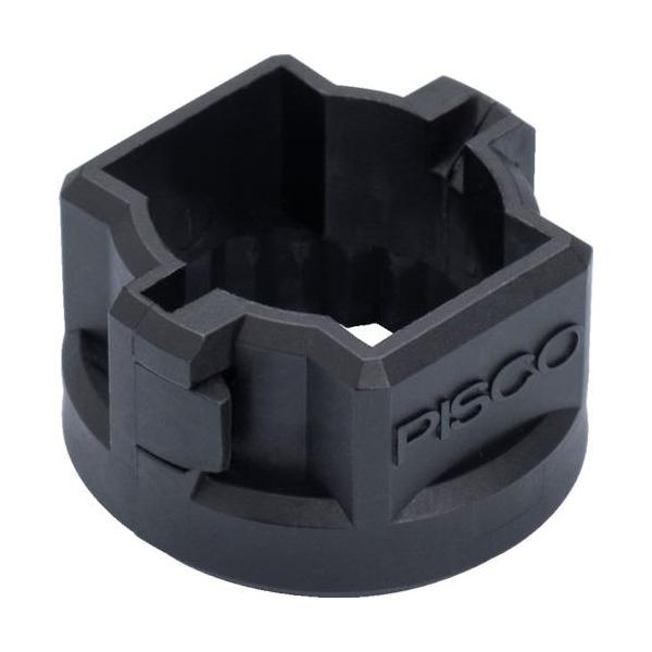 《メーカー》（株）日本ピスコ《品番》BVLCP20《特長》●ボールバルブエルボタイプのネジ部に取付けるだけでハンドル操作時の本体との共回りが解決します。《用途》《仕様》●高さ(mm):15●適合機種:20シリーズ●外径(mm):26《仕様２...