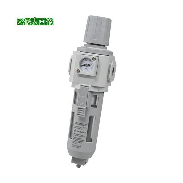 《メーカー》（株）Ｐａｒｋｅｒ　ＴＡＩＹＯ《品番》EFR3-10-BD《特長》●空気の圧力調整と空気中の水滴やゴミを取り除き、清浄な空気を供給します。《用途》《仕様》●ろ過精度(μm):5●使用圧力(MPa):1●設定圧力(MPa):0.0...