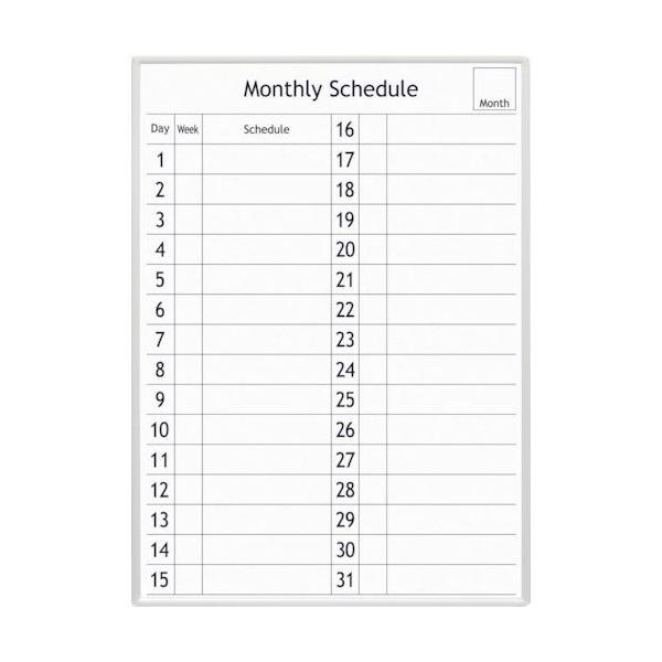《メーカー》（株）マグエックス《品番》MAMB-3042W-Y《特長》●1ヶ月分の予定が記入ができるA3サイズのボードです。●裏面にマグネットが2本付いているので、スチール書庫などに貼りつけて使えます。《用途》●オフィスでの部署やグループご...