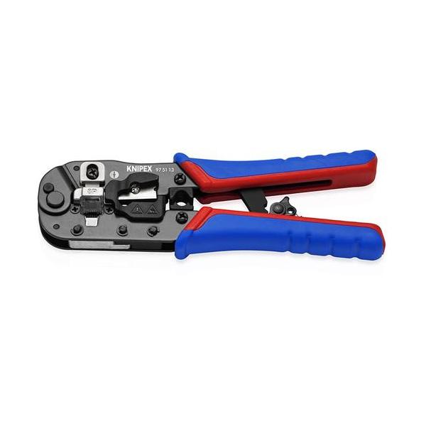 《メーカー》ＫＮＩＰＥＸ社《品番》975113《特長》●ケーブル切断、丸ケーブルのストリッピング、一般的なRJ45プラグの圧着に使用できるオール・イン・ワンツールです。●シールド付き・非シールドのRJ45ウエスタンプラグ（8P8C）をしっか...