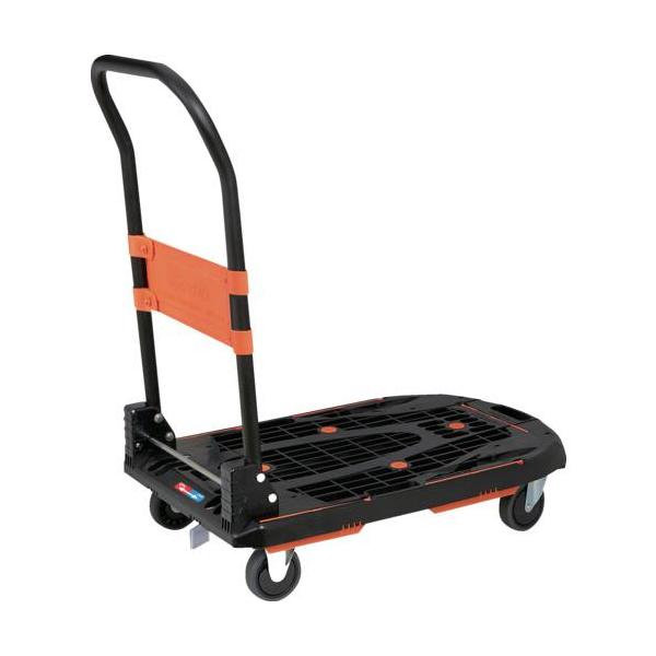 《メーカー》トラスコ中山（株）《品番》MPK780-BK-JS《特長》●回転式の荷物落下防止柵を標準採用。荷物の転落を防止します。●樹脂ストッパーの採用で少々の傾斜でも台車をその場所で保持できます。●本体重量7.3Kg、徹底的な軽量化と安定...