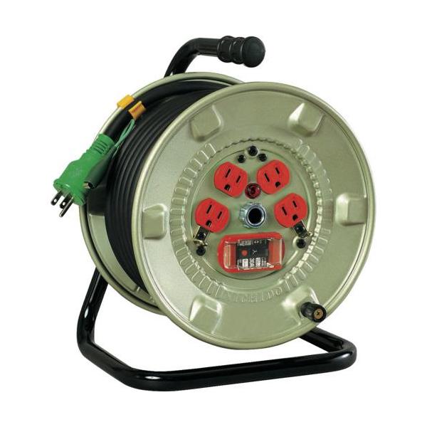 《メーカー》日動工業（株）《品番》NNP-EK24《特長》●過負荷漏電保護兼用ブレーカー付きの電工ドラムです。●ポッキンプラグ(2心3心兼用プラグ)です。《用途》《仕様》●電線仕様長さ(m):20●電線仕様太さ(［［ＭＭ２］］):2.0●電...