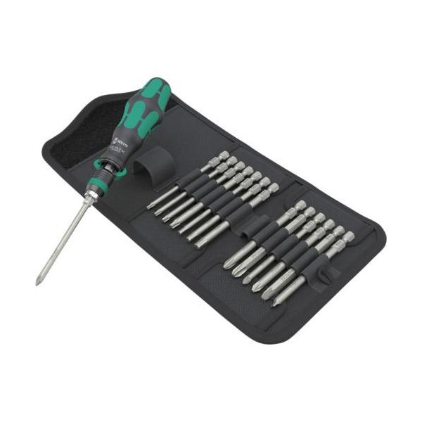 《メーカー》Ｗｅｒａ社《品番》051061《特長》●片手で簡単に正逆の切り替えが可能です。●切り替えスイッチでもネジ締め作業が可能です。●ハンドルが小さいためラチェットは狭い場所でも使用できます。●スリーブを動かさずに、ビットをアダプターに...