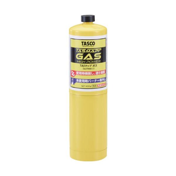 《メーカー》（株）イチネンＴＡＳＣＯ《品番》TA379MR-11《特長》●米国規格DOT39に準拠の安全性の高いボンベです。従来の簡易トーチガスに比べ、作業時間の短縮ができます。《用途》《仕様》《仕様２》●成分:プロピレンガス内容量:400...
