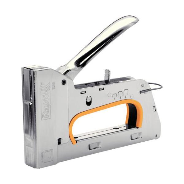 《メーカー》Ｒａｐｉｄ社《品番》5001669《特長》●オールスチール製で頑丈なプロ仕様のハンドタッカーです。●特許技術により一般的なタッカーの60%の力で針を打ち込めるため疲れにくいです。●ステープル長や素材に応じて打ち込み力を３段階で調...