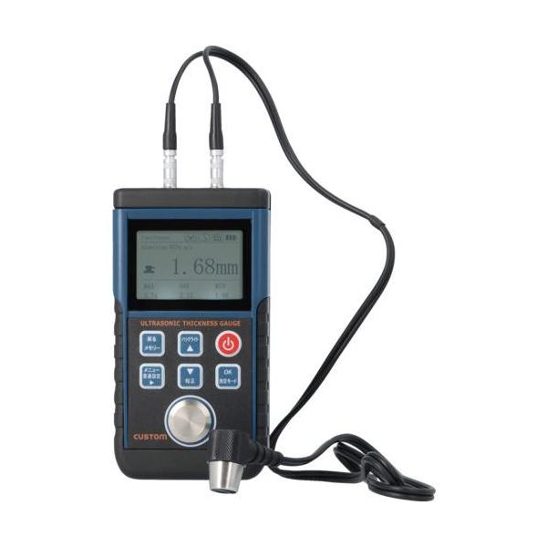 《メーカー》（株）カスタム《品番》STG-02《特長》●音速の設定により金属から非金属（ガラス、樹脂など）まで様々な物質の厚みを測定できます。●(例:鋼鉄1.2〜220mm)●暗所での使用に便利なバックライト付き《用途》●測定対象物の肉厚測...