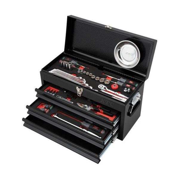 《メーカー》京都機械工具（株）《品番》SK36626XBK《特長》●BR390:9.5sq.ラチェットハンドル（90枚ギア）採用セットです。●ラチェットコンビネーションレンチシリーズを採用しています。●SKX0223シリーズのチェストを採用...