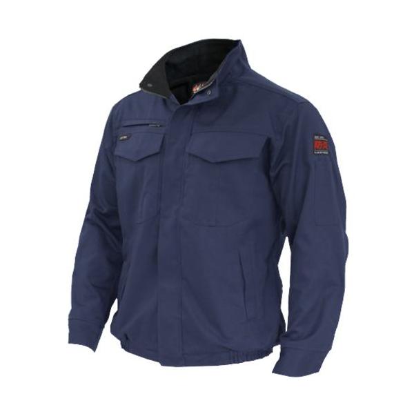 《メーカー》日光物産（株）《品番》AX3570 L DNV《特長》●高い防炎、難燃性をもち防寒の機能を合わせ持つ商品です。●繰り返しの洗濯でも防炎効果が持続します。●綿100％の生地に特殊な防炎加工を施して生地に防炎性を付与します。●ベース...