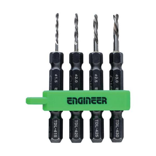 《メーカー》（株）エンジニア《品番》TDL-405《特長》●ネジモグラとの併用であらゆるネジが外せる左回転ドリルの4本セットです。●ネジを緩める方向と同じ左方向に回すので、ドリルだけでネジを外せる場合もあります。《用途》●「ネジモグラの裏技...