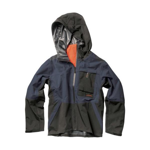 《メーカー》（株）マック《品番》AS938S53《特長》●ファンが使える涼しいレインジャケットです。●伸縮性のあるストレッチ素材を使用しています。●上部・下部ファン対応しています。●視界を妨げないマジックフード仕様です。《用途》《仕様》●色...