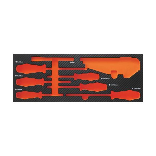 《メーカー》トラスコ中山（株）《品番》TIT62SBKF2《特長》●ブラック・オレンジ2層で表層の黒色部分はカーボン風繊維でコーティングされており、耐久性と高級感にあふれています。●カーボン風繊維コーティングのフォームなので、通常のウレタン...