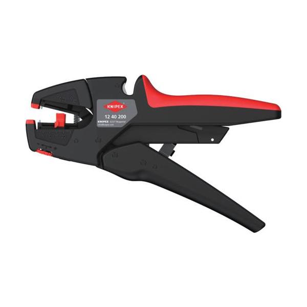 《メーカー》ＫＮＩＰＥＸ社《品番》1240-200《特長》●様々な導体断面に自動的に適合するので、芯線を傷めずにストリッピングできます。●様々な絶縁体に合わせて、切込み深さを調節できます。●銅線およびアルミ線用カッター付です。《用途》《仕様...
