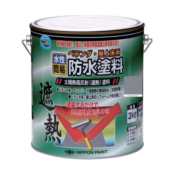 《メーカー》ニッペホームプロダクツ（株）《品番》4976124246814《特長》●本製品は「遮熱性能下塗りシーラー」と組み合わせて使用することで、遮熱効果を十分に発揮します。●耐水性、耐アルカリ性、耐候性、耐久性にすぐれた簡易防水塗料です...