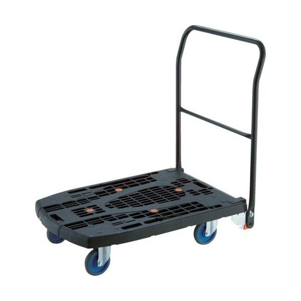 《メーカー》トラスコ中山（株）《品番》MPK906-F2-BK-S《特長》●床を傷付けないカバー付です。●ハンドルは回転してキャスター側にコンパクトに収納できます。●平台車と手押し台車の１台２役で使用できます。●エアーキャスターの採用により...