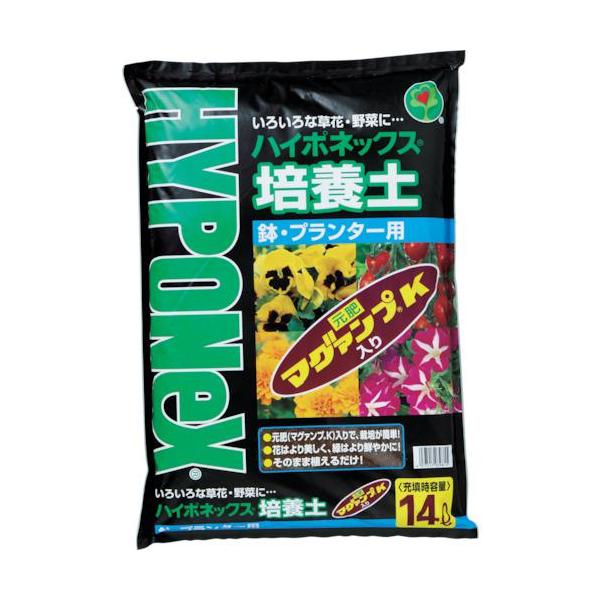 《メーカー》（株）ハイポネックスジャパン《品番》H003984《特長》●そのまま使える培養土です。●厳選された原料を使用し、あらゆる植物に使用できます。●プランター植え植物に最適です。●元肥にマグァンプKを配合しています。《用途》●植物の植...