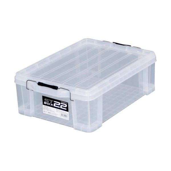 《メーカー》ＪＥＪアステージ（株）《品番》ST-22CR《特長》●スタッキング（積み重ね）でき便利です。（当社品番＃22，＃45）●フタにcm単位の便利な目盛り付です。●内容物が見やすいナチュラルカラー《用途》●工具や大工道具、アウトドア用...