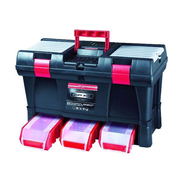 《メーカー》ＰＡＴＲＯＬ社《品番》SKR20SPSMSCZAPG001《特長》●本体に３つのパーツケースが付いています。●フタに小物入れが付いています。《用途》《仕様》●色:ブラック●外形寸法(mm)間口:525●外形寸法(mm)奥行:25...