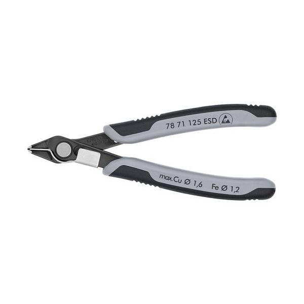 《メーカー》ＫＮＩＰＥＸ社《品番》7871-125ESD《特長》●極めて精密なエレクトロニクス関連、精密機器関連の切断作業に最適な高精度のニッパーです。●ジョイント部はステンレス製のリベットで接合されています。●先端は精密に仕上げられており...