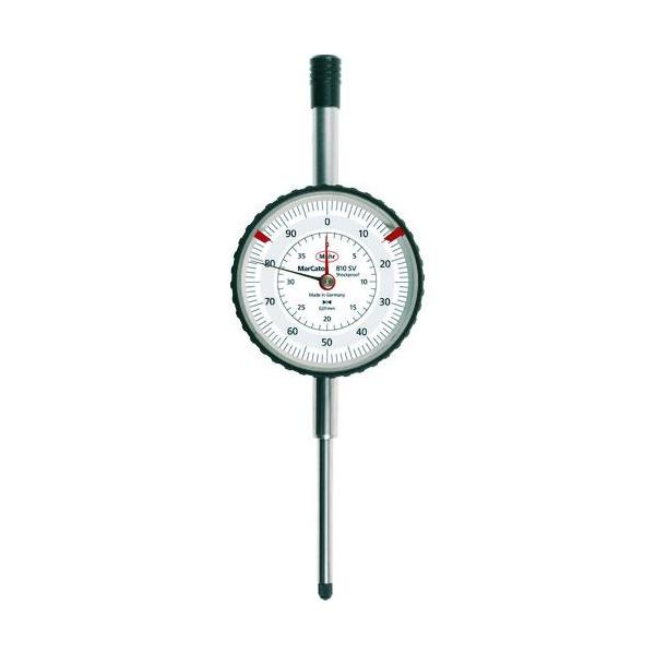 《メーカー》マール・ジャパン（株）《品番》810SV《特長》●ハイコントラストの文字盤です。●クロムメッキ仕上げのハウジングです。《用途》●機械、金属加工、治具制作などの位置決め、据付に。《仕様》●測定範囲(mm):0〜40●最小表示(mm...