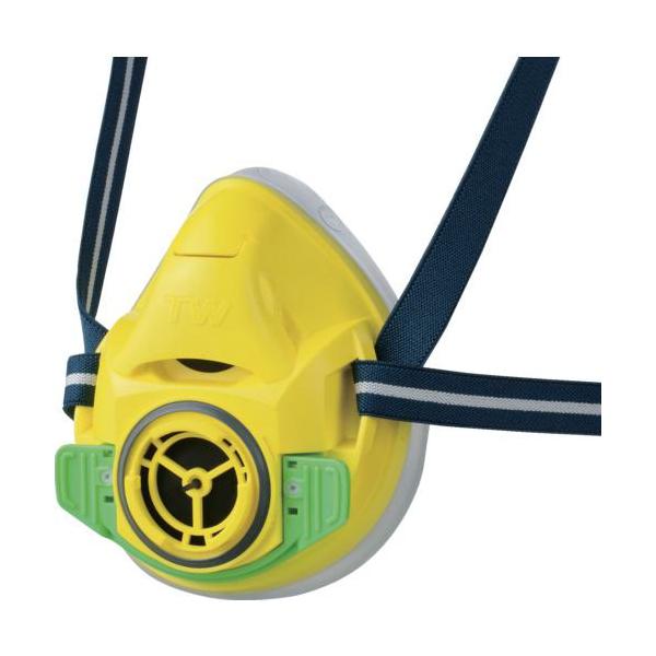 《メーカー》（株）重松製作所《品番》TW01SC-YE-L《特長》●マスク一つで防じん・防毒の両方に対応可能（防じん・防毒の両方の国家検定に合格）です。●フィルタ・吸収缶は、印を合わせ右に６０°ひねるだけで確実に取り付けられます。●フィット...