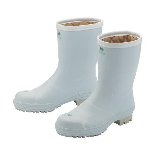 《メーカー》ミドリ安全（株）《品番》FBH01-W-24.0《特長》●内装材に-40℃対応のキルティングを使用し保温性を向上した、防寒安全長靴です。●氷上でのグリップ効果の高い素材を特殊配合した、新開発の氷上で滑りにくい靴底です。●靴底を見...