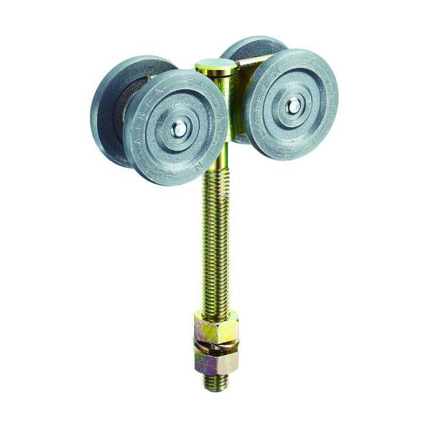 《メーカー》（株）ダイケン《品番》4-4WH-1LB《特長》●角材等をナットで挟みこんで使用する部品です。●軸受部には含油焼結合金を使用しています。《用途》●扉吊り用。《仕様》●品名:複車ロングボルト仕様1●適合レール:4号●耐荷重(kg/...