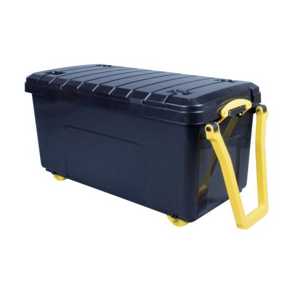 《メーカー》Ｒｅａｌｌｙ　Ｕｓｅｆｕｌｌ　Ｐｒｏｄｕｃｔｓ社《品番》160-WHTR-STRBK《特長》●非常に頑丈で壊れにくいイギリス製のキャスター付コンテナです。●ロック機構を備えたハンドルと移動に便利なロングハンドル付です。●フタをし...