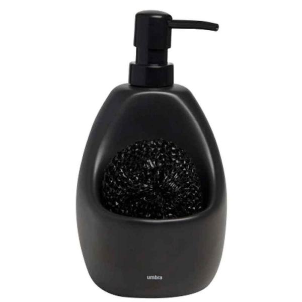 スポンジ置きと一体になった、ポンプタイプの洗剤ディスペンサーです。洗剤やソープと同じ場所にスポンジやたわしを置いておけるので、家事の効率化につながります。セラミックの陶器製で、汚れてもサッと洗って簡単にお手入れできます。スクラビー1個付きで...