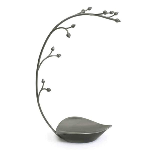 デコレイティブなジュエリーツリー どんな場所にも美しくフィット 葉っぱの部分にも収納可能 パウダーコート仕上げ umbra アンブラ【仕様】商品サイズ：約幅20.5×奥行10.5×高さ36（cm）材質：スチールカラー：ガンメタル生産国：中国...