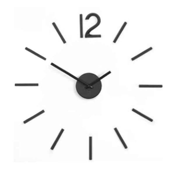 壁に設置するDIYタイプのウォールクロックです。金属製の棒状の目盛りと12の文字盤を両面シールを使って壁へ取り付けます。ムーブメントは、ネジまたは釘で取り付けます。針の音はカチカチならず静かに動作するので、寝室などでもお使いいただけます。単...