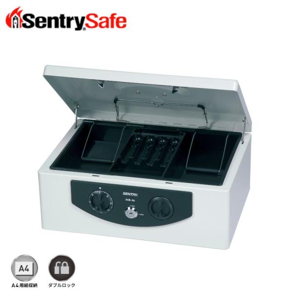 ダブルロックで高品質、機能性に優れた手提金庫。ワンタッチで扉が開く。現金や伝票・書類の管理に便利なゆったりタイプ【製品特徴】・シリンダー錠とダイヤル錠で解錠する、安心のダブルロックタイプ。・トレイの下は、通帳や書類などの保管に最適なフリース...