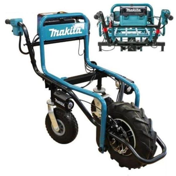 ※写真のパイプフレーム、バケット、バッテリ、補助輪は別販売品です。18Vバッテリ1本で130kgまで運搬、農家、建設現場など様々なシーンで活躍〇反射板(リフレクタ)付後方からの光で反射、視認性を向上。※本機は、道路交通法上の「原動機を用いる...