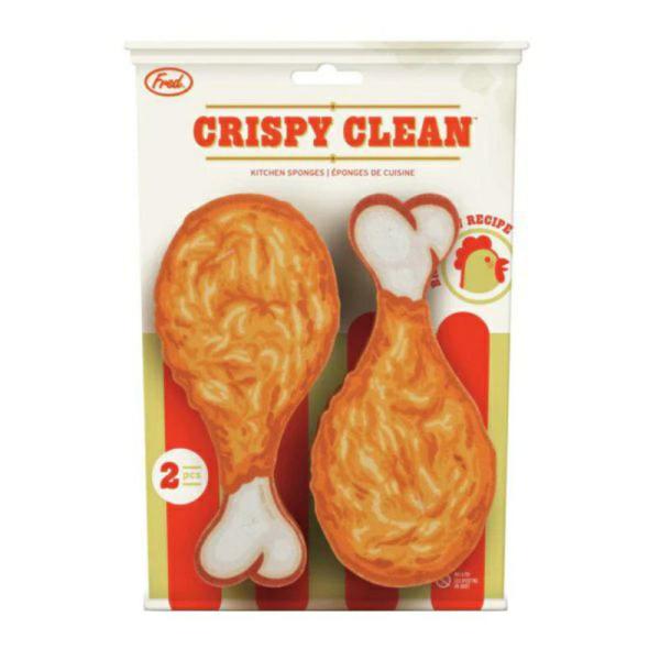 ユーモアたっぷりの食器洗い用スポンジ2個セットです。手にフィットする形状のフライドチキン型と、レトロでおしゃれなオイルサーディン型のデザインです。見ているだけで楽しいスポンジセットは、ちょっとしたギフトにもおすすめです。洗うものによって両面...
