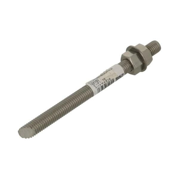 先端を斜め45度にカットした全ねじボルトで、ケミカルアンカーに回転させながら挿入します。ねじの山と谷が入り組んだ形で固着するので、しっかりと固定されます。ステンレス鉄(SUS304)なので耐食性、耐熱性に優れています。ナットセットです。●用...