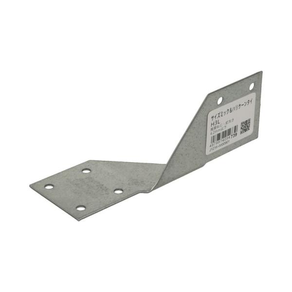 溶融亜鉛めっき鋼板。あおり止めとして使用する際、石こうボードや下地材と干渉することなく取り付けることができる。●用途:部材が交差する部分での接合に使用する。一般的なあおり止め。H1/H2/H2.5A/HS24/は3.5mm以下、H3L/ H...