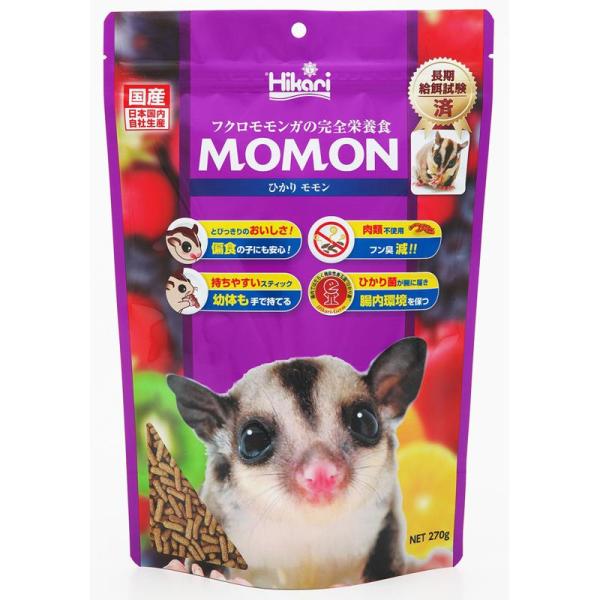 フクロモモンガ向けに高いし好性の果実原料やミルワームを豊富に配合。フンのニオイにも配慮しています。【原産国】日本【原材料】とうもろこし、ミルワームミール、大豆ミール、でんぷん類、果糖、ショ糖、小麦粉、植物油、海藻粉末、全卵、脱脂乳、脱脂粉乳...